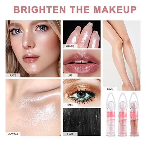 Polvo De Hadas Highlighter Stick Patting Powder, Shimmer Face & Body Hightlighter Makeup Powder, Natural Brighten Glitter Highlighter Powder, High Gloss Bright Luster Fairy Glitter Sparkle Powder Makeup (#01 White Moonbeam)