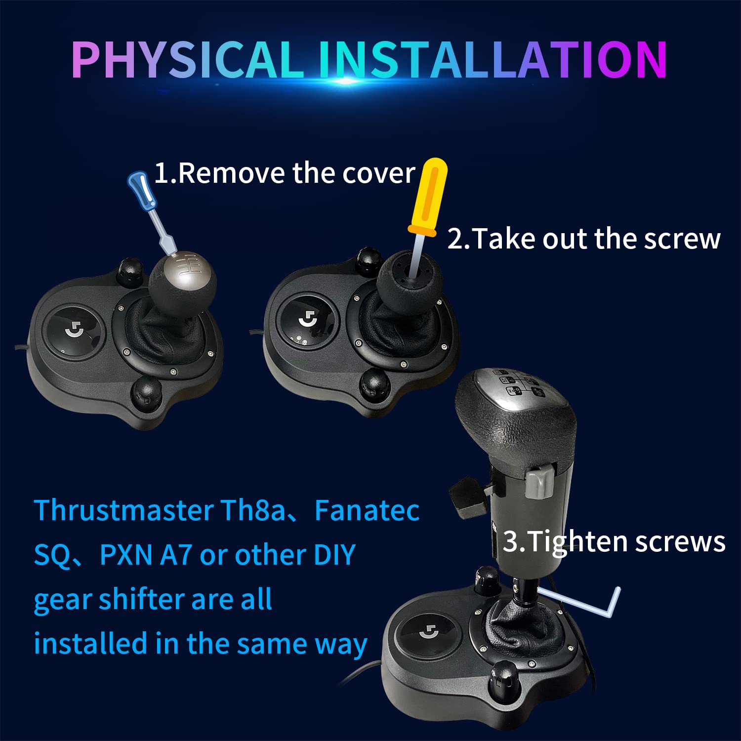 SimWayTech USB Shifter Knob for ATS & ETS2 PC For Logitech G25 G27 G29 G920 G923 Thrustmaster TH8A Fanatec SQ PXN A7