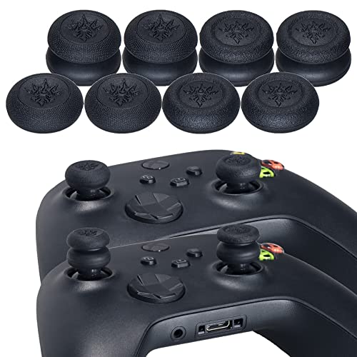 YoRHa Laser Carving Silicone Skin Case for Xbox Series X/S x 1 Controller (Tiger White) with Thumb Grips x 8