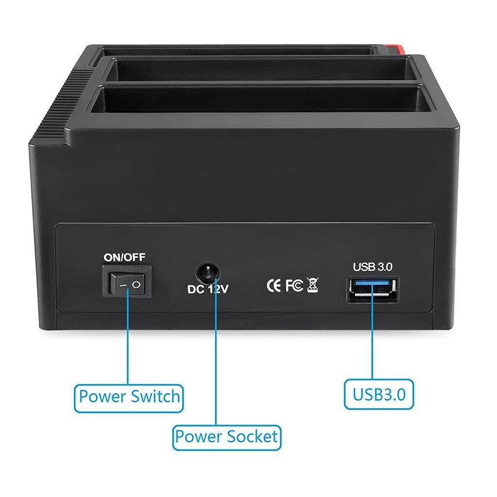 ZSEDP 2.5"/3.5" USB 3.0 to 2 SATA 1 IDE Port External HDD Hard Drive Disk Docking Station Card Reader USB3.0 Hub OTB/OTC