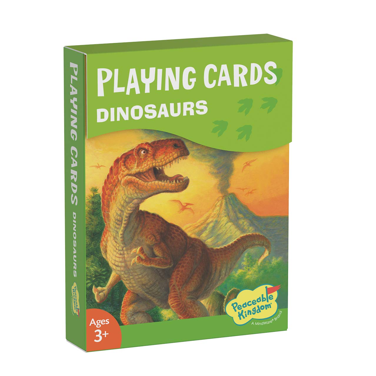 Peaceable Kingdom Full Deck of Themed Playing Cards for Kids â Dinosaur - Includes Instructions for a Classic Card Game - Great Gift for Ages 3 & up