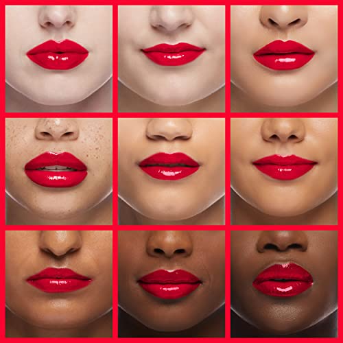 Palladio Hydrating Lip Oil Infused with Hyaluronic Acid, Non-Sticky Formula, Subtle shine with tinted sheer color, liquid lipstick, locks in moisture to prevent chapped lips 0.13 Oz. (BLING)