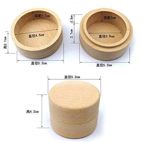 ZZYINH AN207 Personalized Engraving Rustic Wedding Wooden Ring Box Jewelry Trinket Storage Container Holder Custom Love is Sweet Rings Bearer Small Jewelry