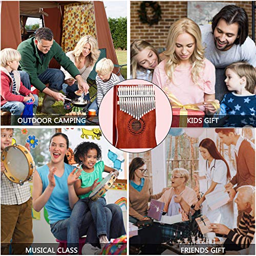 POMAIKAI Kalimba 17 Keys, Kalimba Thumb Piano for Kids Adult Beginners with Tuning Hammer and Study Instruction …