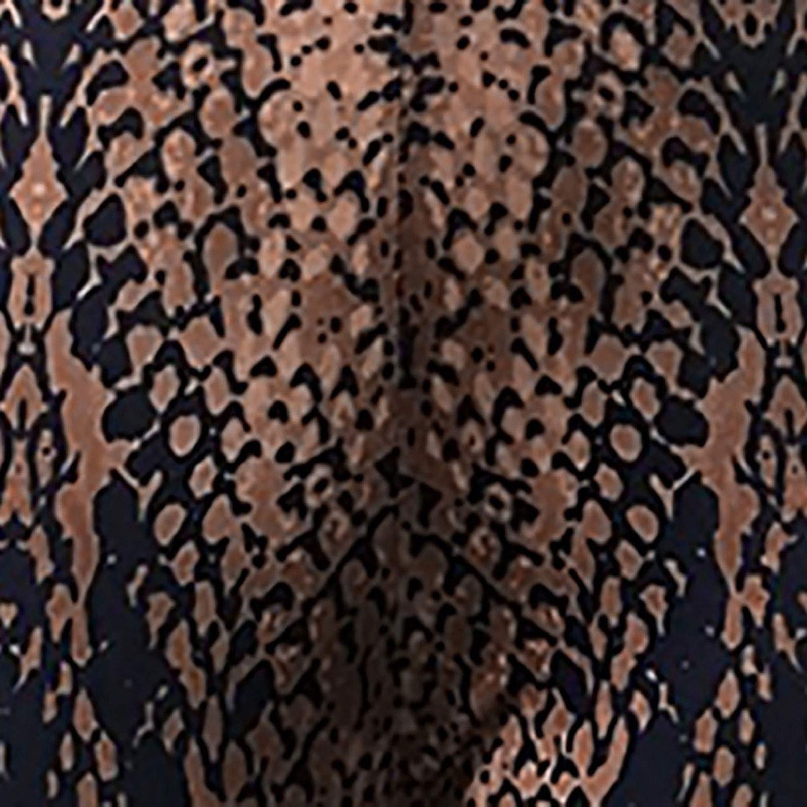 Slim Snakeskin Printed Leggings for Women Tummy Control Butt Lift Squat-Proof Yoga Joggers Workout Running Tights Brown