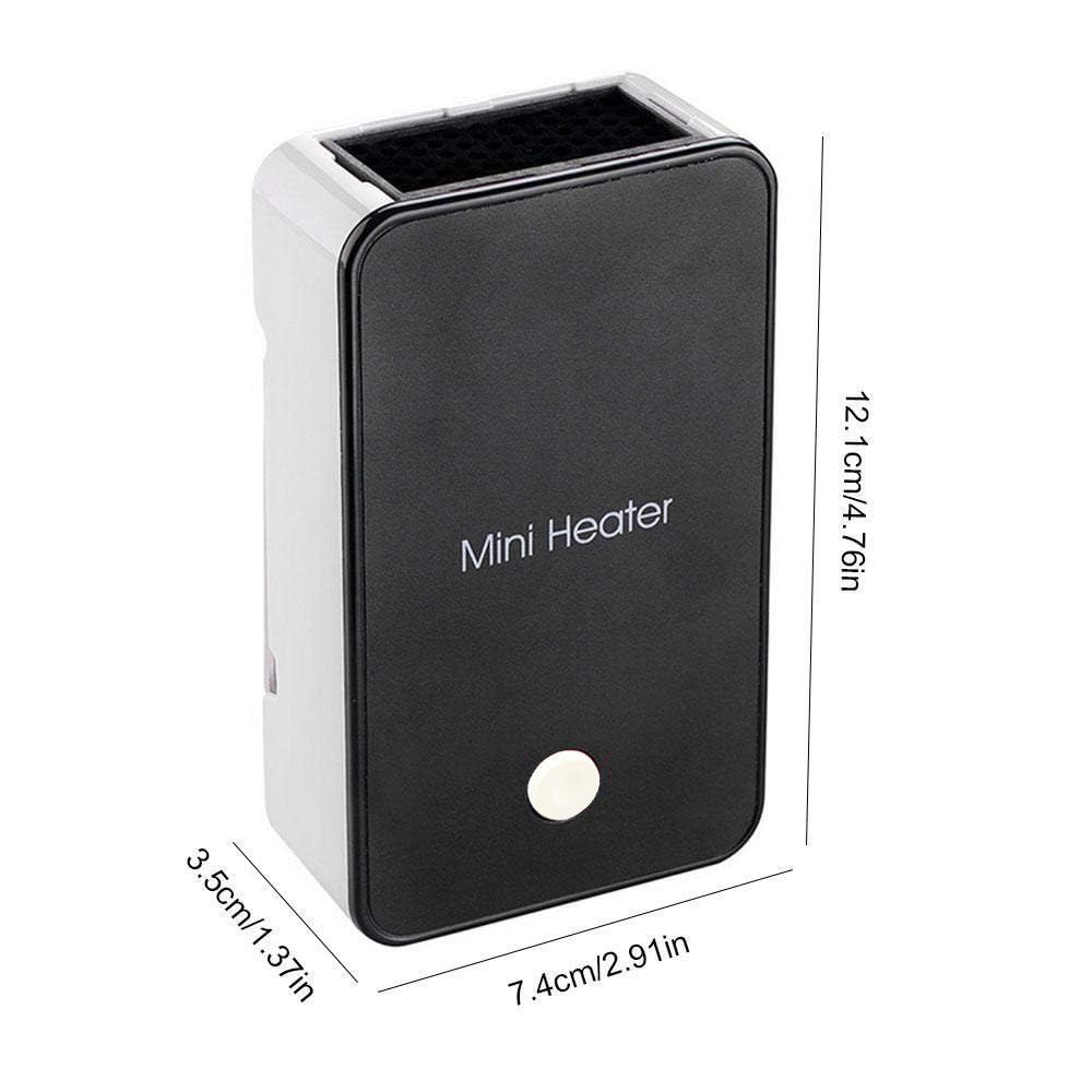 YOUCIDI Safety Energy-saving Heater Mini Portable Room Office Desktop Electric Fan Heater Air Warmer Black