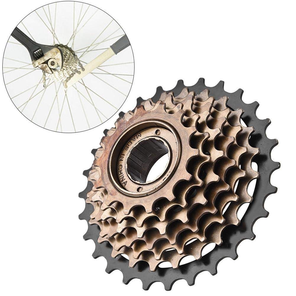 Maxmartt Cassette Flywheel, 7 Speed Bike Cassette, 14T-28T Bike Rear Multistage Flywheel,Bicycle Freewheel Cassette Sprocket 7 Speed Mountain Bike Replacement Accessory
