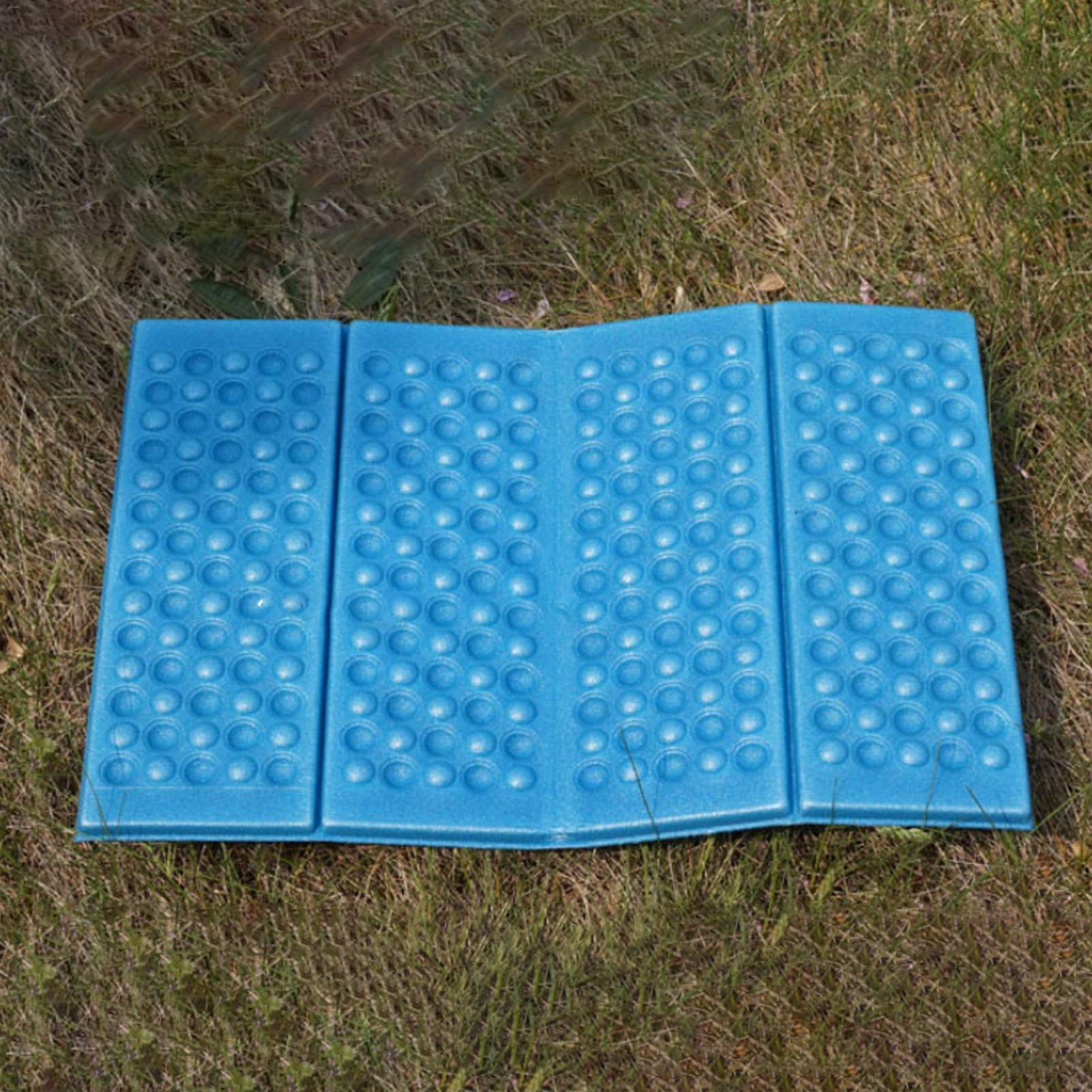 ONWRACE HASEAN Folding Foam Sit Mat, Outdoor Foldable Cushion Seat Mat, Beach Pad Insulation and Moisture-Proof Sitting Mat for Hiking, Camping, Tourism and Park Picnics Blue