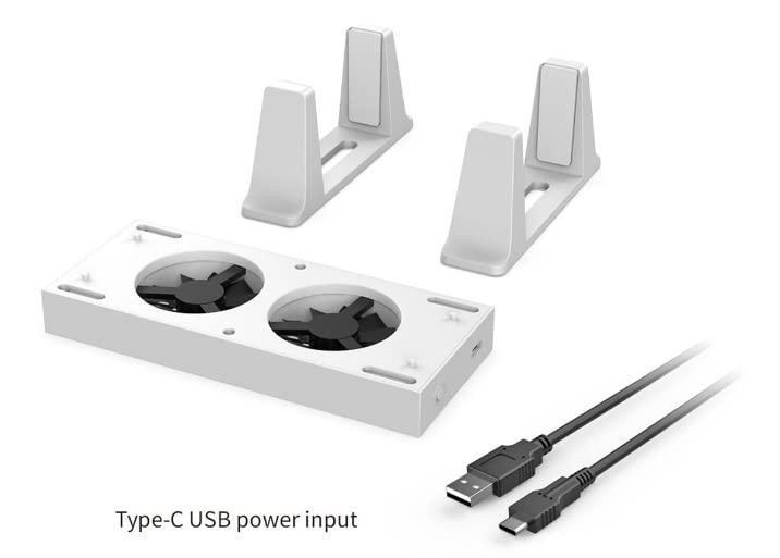 ZOAONWKS Vertical Cooling Fans Stand for Xbox Series S Console Smart Xbox Series S Cooler Fan Temperature Controlled 3 Levels Adjustable Speed with Type-C Power Input