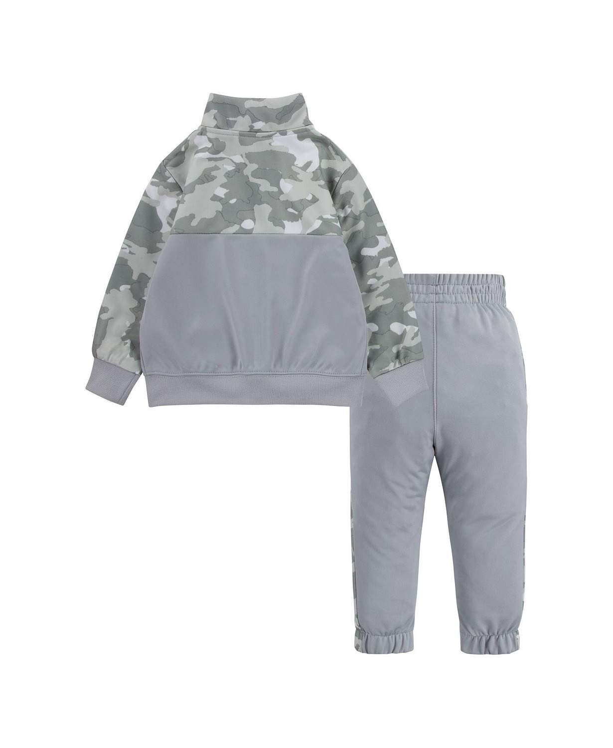 Nike Boy`s Therma Dri Fit Jacket & Pants 2 Piece Set (Light Grey(76H109-G6U)/Volt, 6)