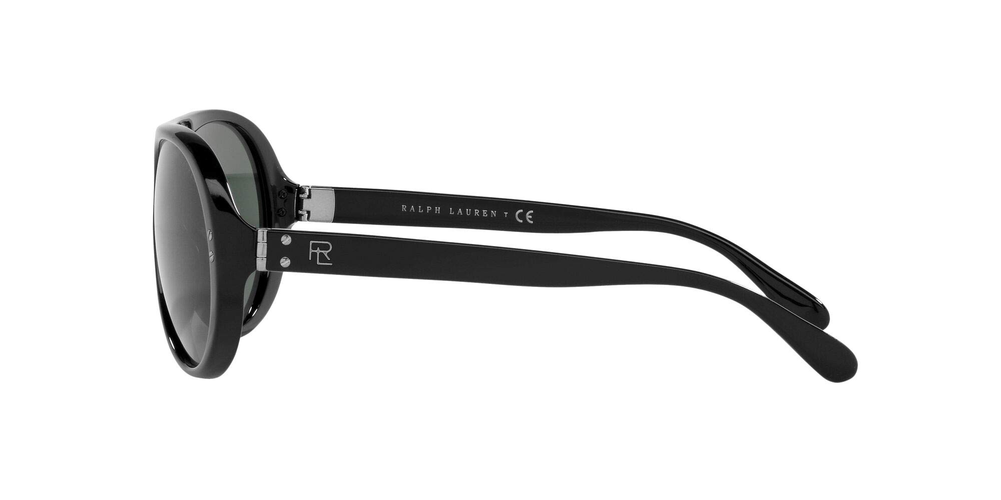 Ralph by Ralph Lauren Men's RL8194 Aviator Sunglasses, Shiny Dark Havana/Brown, 60 mm