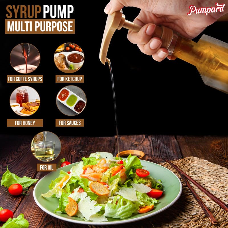 Pumpard Syrup Pump β Mess-Free Coffee Syrup Dispenser with Air-Tight, Leak-Proof Design, Compatible with Most 750ml & 1L Bottles