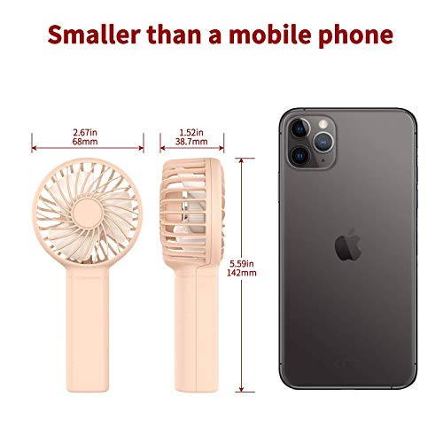 OUTXE Funme Mini Makeup Fan 3350mAh Eyelash Fan Portable Fan Handheld Fan USB 3 Settings Small Personal Fan Lightweight for Girls Women