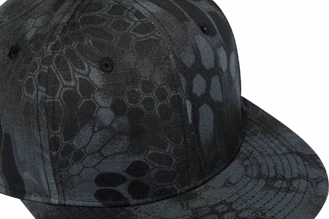 Quanhaigou Cool Snapback Hat Hip Hop Flat Bill Visor Cap - Black Grey Camo Unisex Adult Adjustable Baseball Hats (Black Grey)