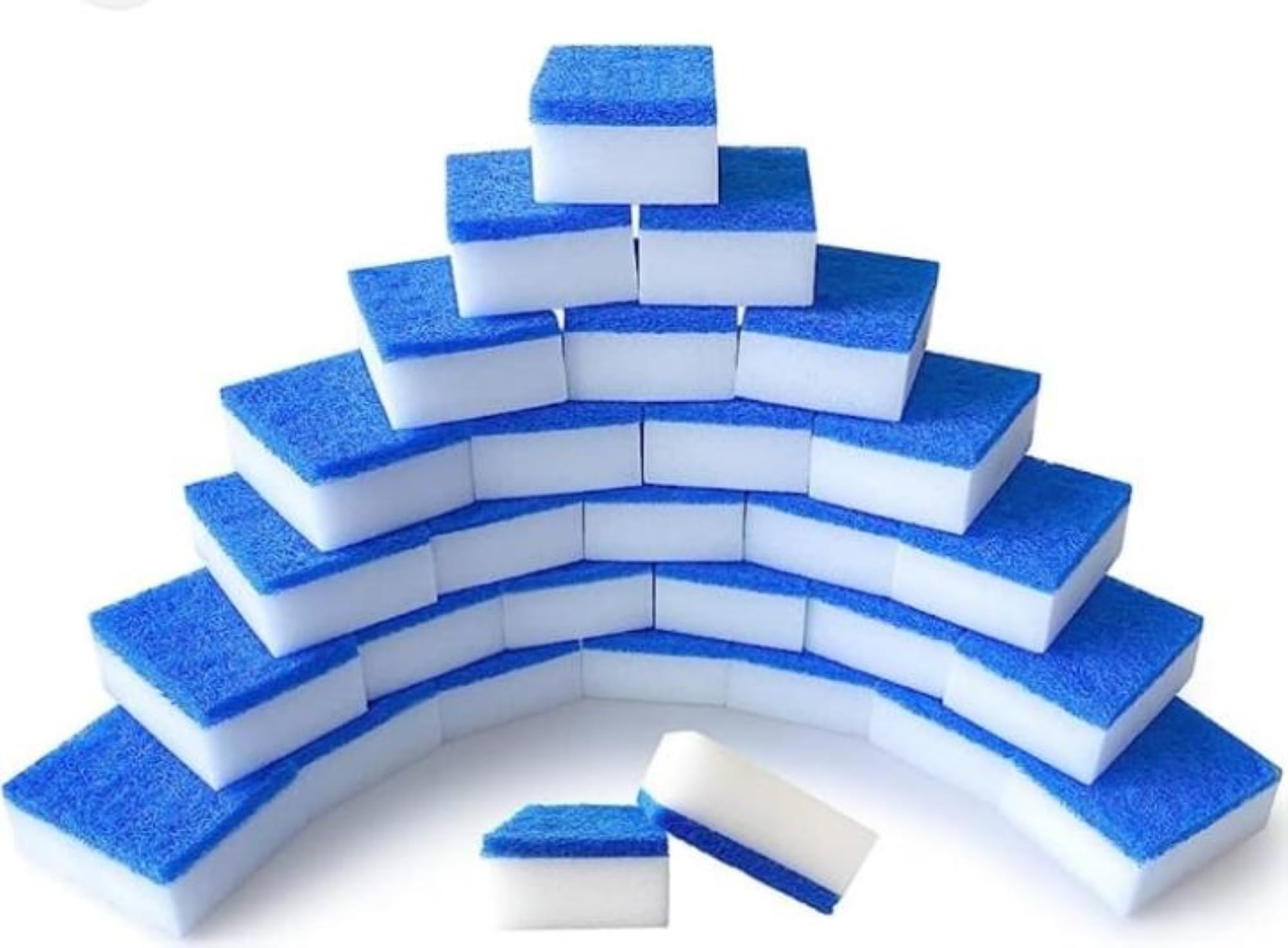 Mr White 4X Stronger Magic Eraser Sponge,25-Pack, Cleaning Brush,Cleaning Sponge,Multi-Purpose Power Scrub, Household Cleaning,Melamine Foam, Office & Indus. Boat Scuff Eraser,Esponja Kitchen, Bath