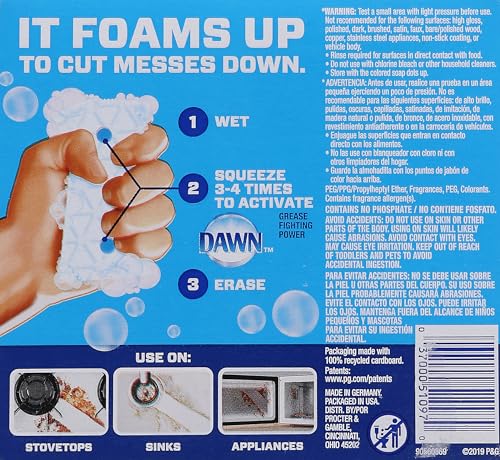 Mr. Clean Magic Eraser Kitchen with Dawn, Cleaning Pads with Durafoam, 2 Count