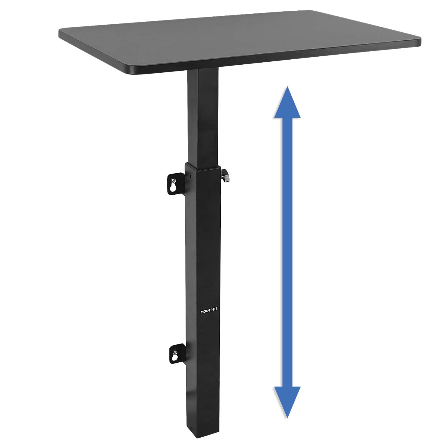 Mount-It! Height Adjustable Wall Mounted Workstation | Sit Stand Floating Computer Desk with 24x16 Inch Surface for Laptops and Desktops
