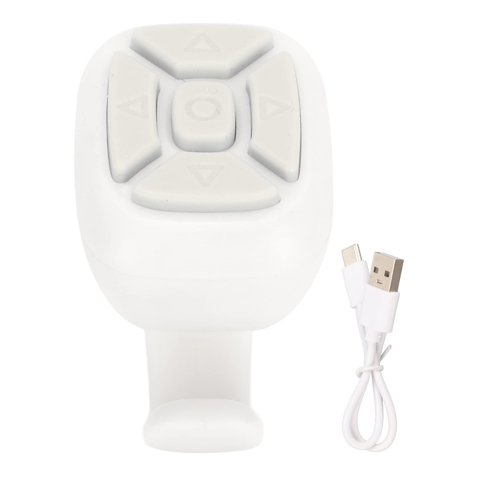 Phone Remote Control Shutter, Sensitive Multifunctional Smart Phone Remote Control Page Turner for Reading Novels (White)