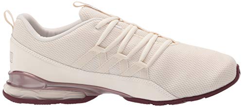 PUMA womens 19495301 Running Shoe, Whisper White-rose Gold-burgundy, 9 US