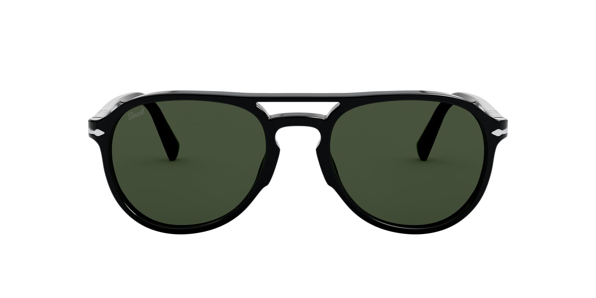 Persol PO3235S Aviator Sunglasses, Black/Blue Gradient Polarized, 55 mm