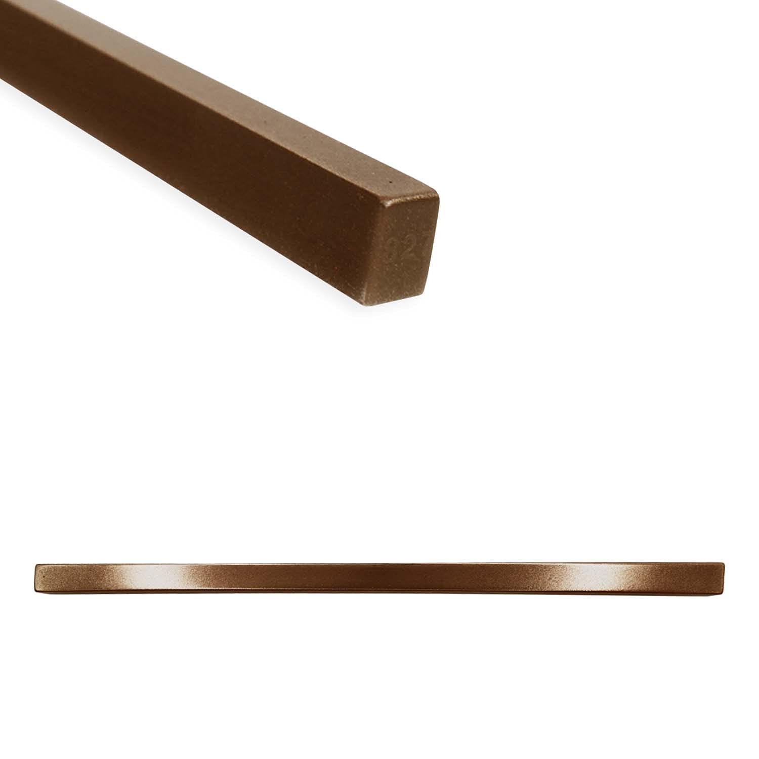 Questech Décor Tile Trim, 1/2 x 12 Inch Linear Flat Pencil Tile Edge Trim Cap, Decorative Shower Tile Liner, Kitchen Tile Border Backsplash Trim, Bronze Finish, 6 Pack