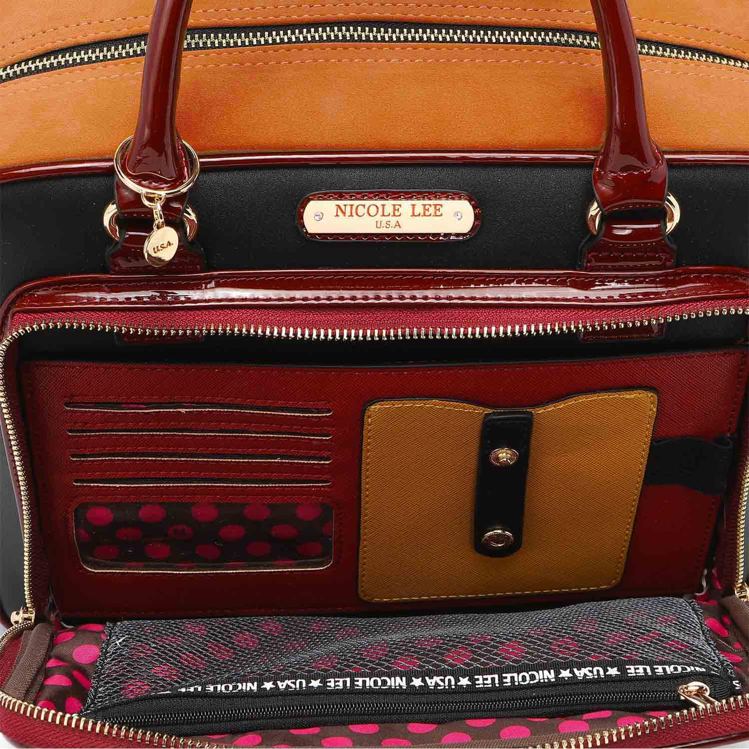 Nicole Lee Wild Lips Top Handle Handbag