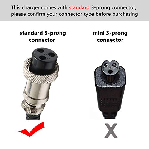 Onadrive 24V 1.5A 36W Electric Scooter Battery Charger for Razor E100 E200 E200S E300 MX350 E125 E150 E175 E200 E225 E325 E325S E500 PR200 MX400 Pocket Mod,Sports Mod,Dirt Quad-3-Prong Inline