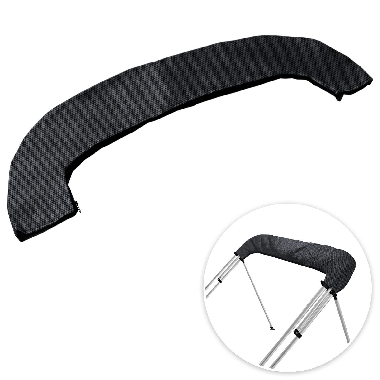 STARTWO Bimini Top Boot Cover,Storage Boat Replacement Cover Fit for 3-4 Bow Bimini Tops, Boat Bimini Cover Waterproof and UV Resistant(M:56-76in)