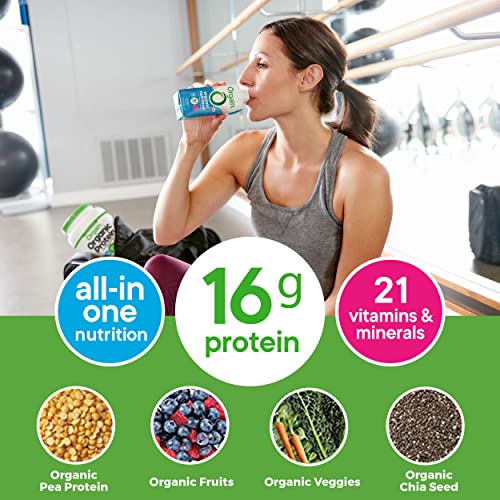 Orgain Organic Nutritional Vegan Protein Shake, Vanilla Bean - 16g Plant Based Protein, Meal Replacement, 21 Vitamins & Minerals, Fruits & Vegetables, Gluten Free, Non-GMO, 11 Fl Oz (Pack of 4)