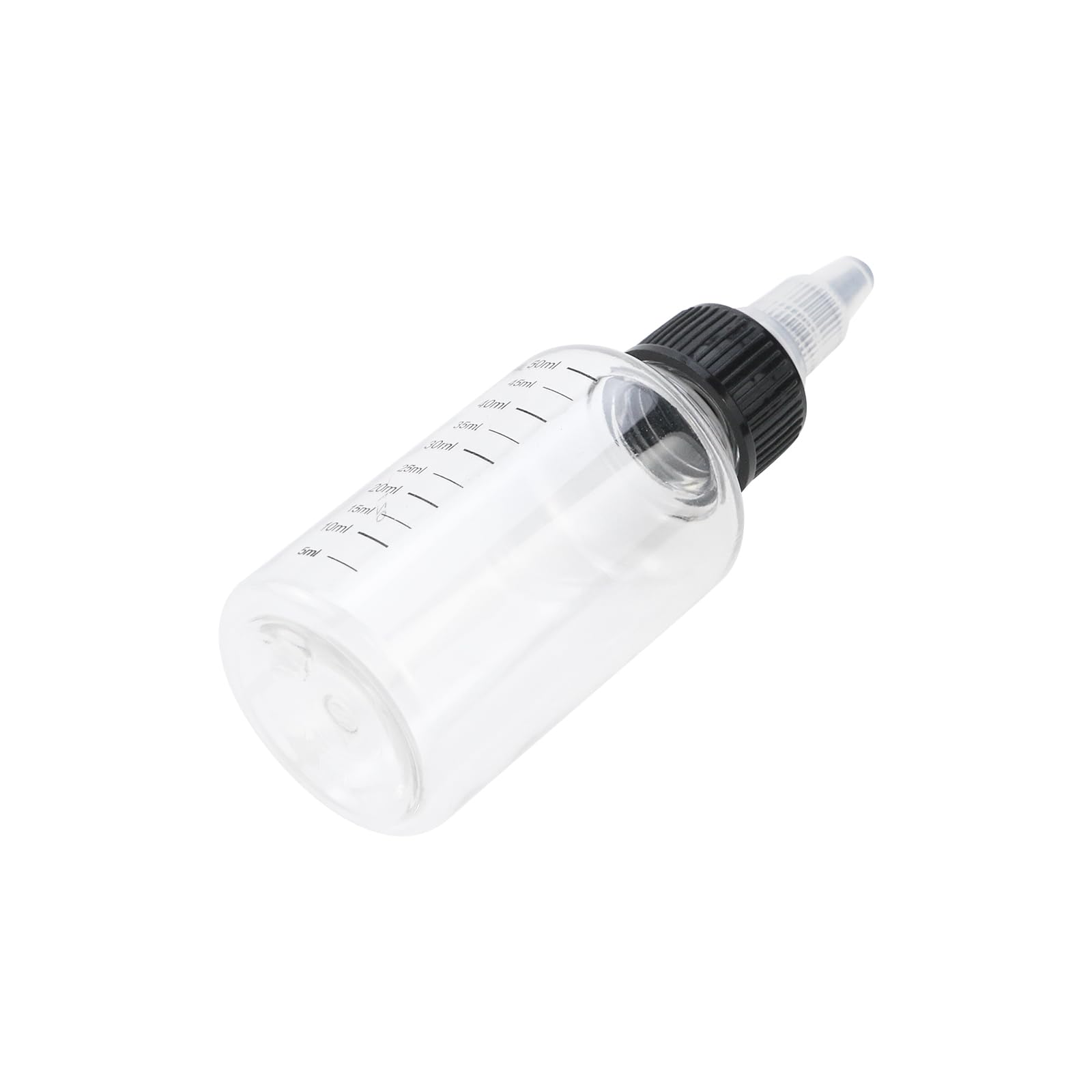 Risbay Transparent Plastic Squeeze Bottles,10Pcs 60ml Transparent and Black Plastic Squeeze Dispensing Bottles for Ink,Oil,Gel,Glue