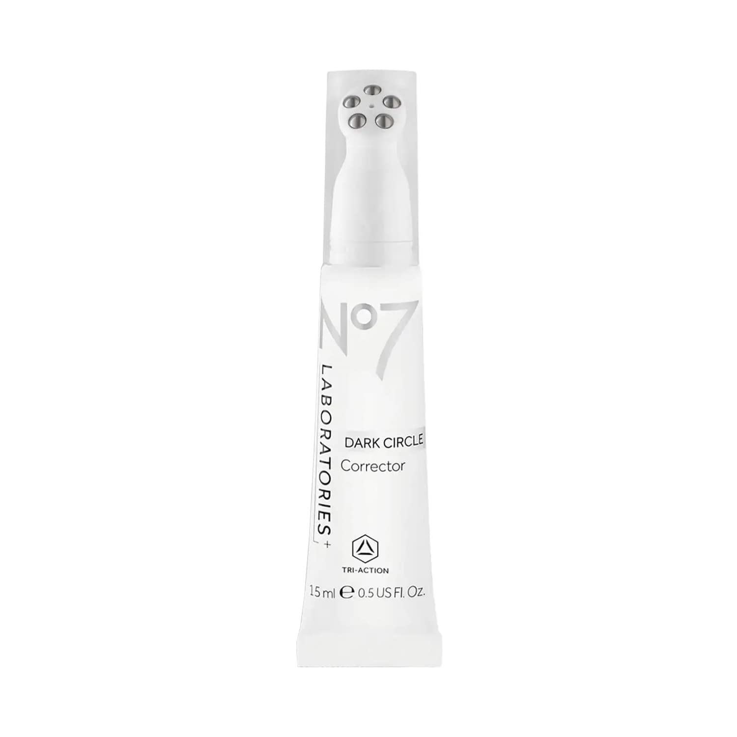 No7 Laboratories Dark Circle Corrector in Light/Medium - Dark Circles Reducer with Cooling Applicator to Reduce Puffy Eyes - Hyaluronic Acid to Plump & Smooth Under Eye Bags (0.5 fl oz)