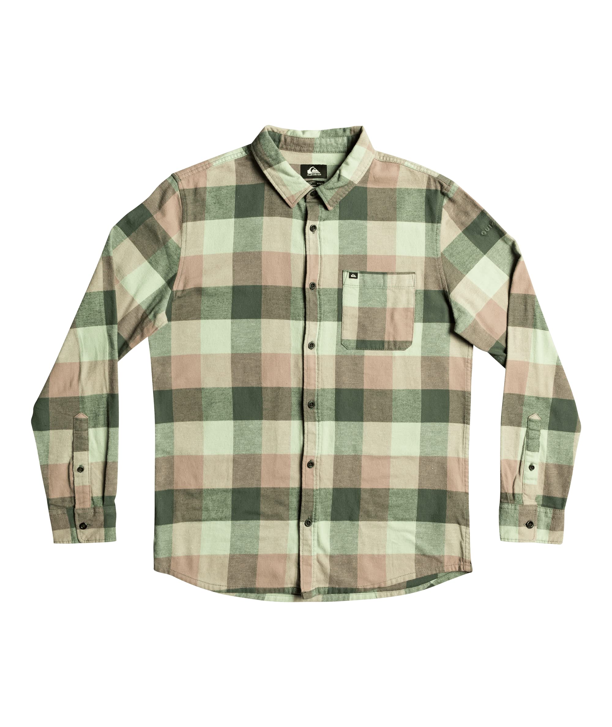 Quiksilver Men's Motherfly Flannel Shirt, AIRY Blue MOTRHERFLY, Large