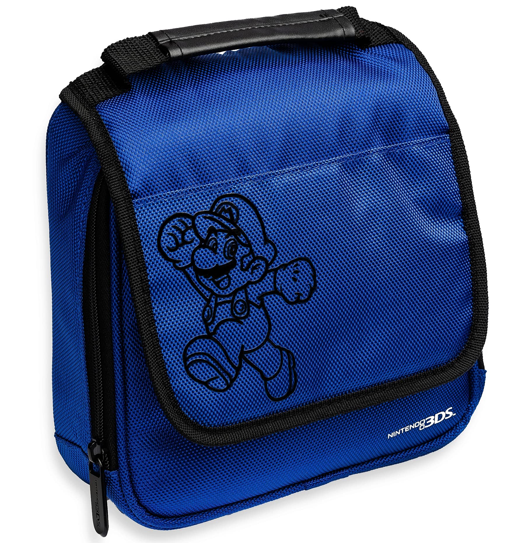 Nintendo 3DS Carrying Case Compatible With Nintendo Switch, 2DS, 3DS, 3DS XL, DS, DS XL, DS Light Handle & Shoulder Strap Traveling Carry Case With Hard Zipper Blue Officially licensed