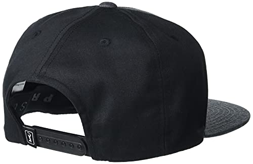 PGA TOUR Men's Standard Stableford Flatbill Golf Cap, Caviar Heather, One Size