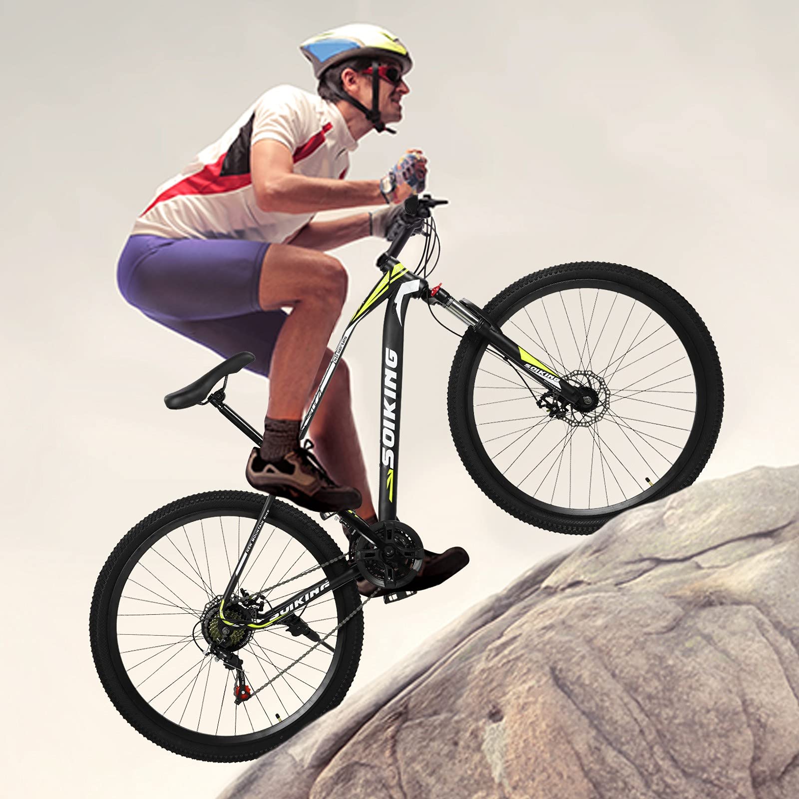 Vehpro 29 inch Hardtail Mountain Bike 21 Speeds, 29-inch BMX BicycleSuggested Rider Height 5'7" - 6'5"