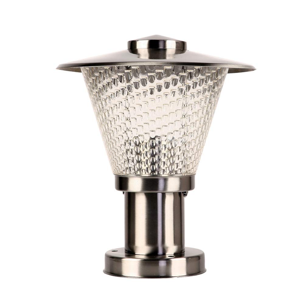 Pcqre Modern Minimalist Creative Lawn Lamp Outdoor Lighting Column Lamp Courtyard Waterproof Decoration Post Lamp Home Garden Stainless Steel Anti-Rust Pillar Light E27