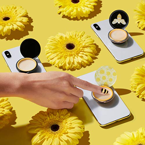 PopSockets Lip Balm Phone Grip with Expanding Kickstand, PopLips, Burt's Bees, PopSockets for Phone - Bee Logo Black