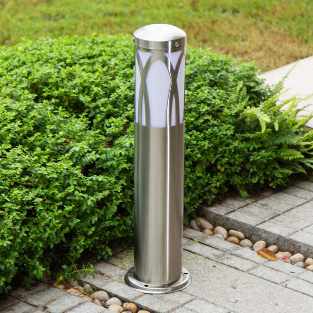 Pcqre Modern Stainless Steel Landscape Light IP54 Outdoor Acrylic Lawn Lamp Backyard Path Light Home Garden Waterproof Grass Lamp E27 Creative Street Light