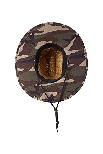 Quiksilver mens Outsider Lifeguard Beach Straw Sun Hat, Green Camo, Large-X-Large US
