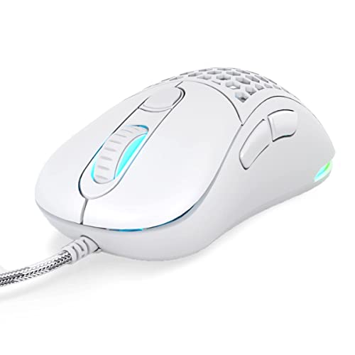 PWNAGE Ultra Custom Wireless Ergo RGB Gaming Mouse - Esports Pro Gamer Flawless Professional PMW3335 Optical Sensor 16,000 DPI - Flexible Paracord Cable - 100% PTFE Skates