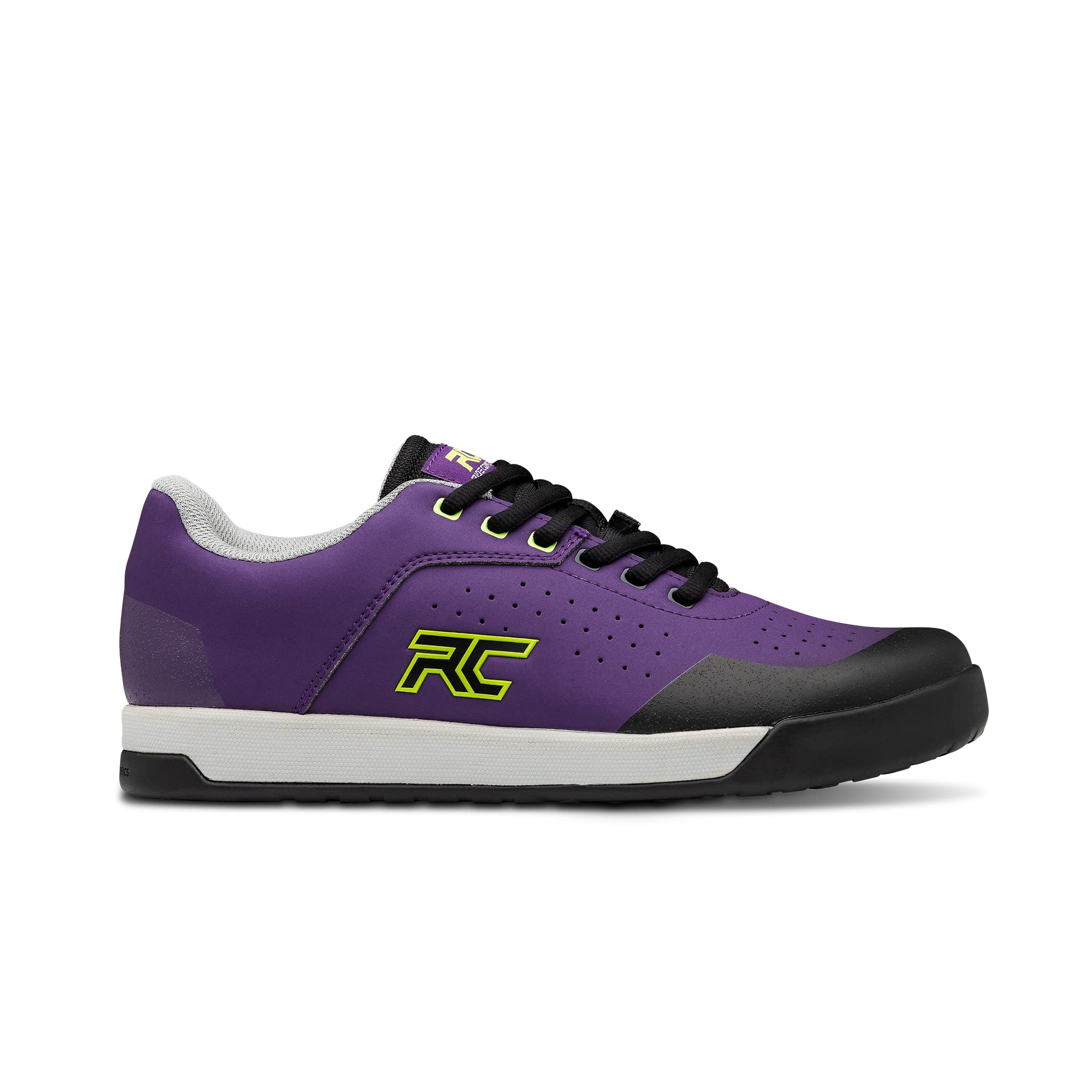 Ride Concepts Men's Hellion Bike Shoe Purple/Lime, 7.5 M US
