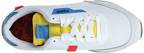 PUMA mens Future Rider Sneaker, Puma White-maize, 5 US