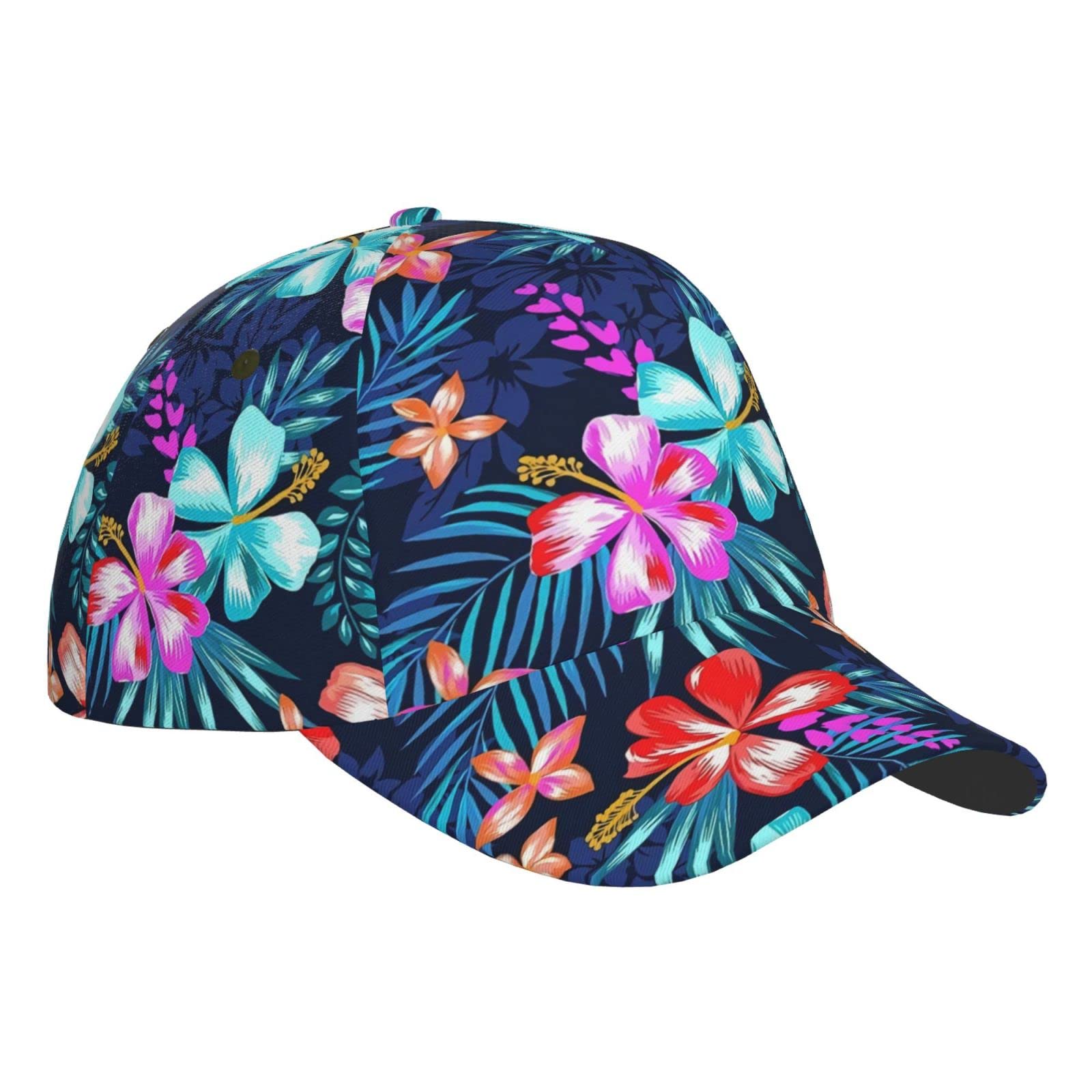 Sucbouh Tropical Flower Baseball Cap for Women Adjustable Sport Hat Fashion Casual Washed Dad Hat