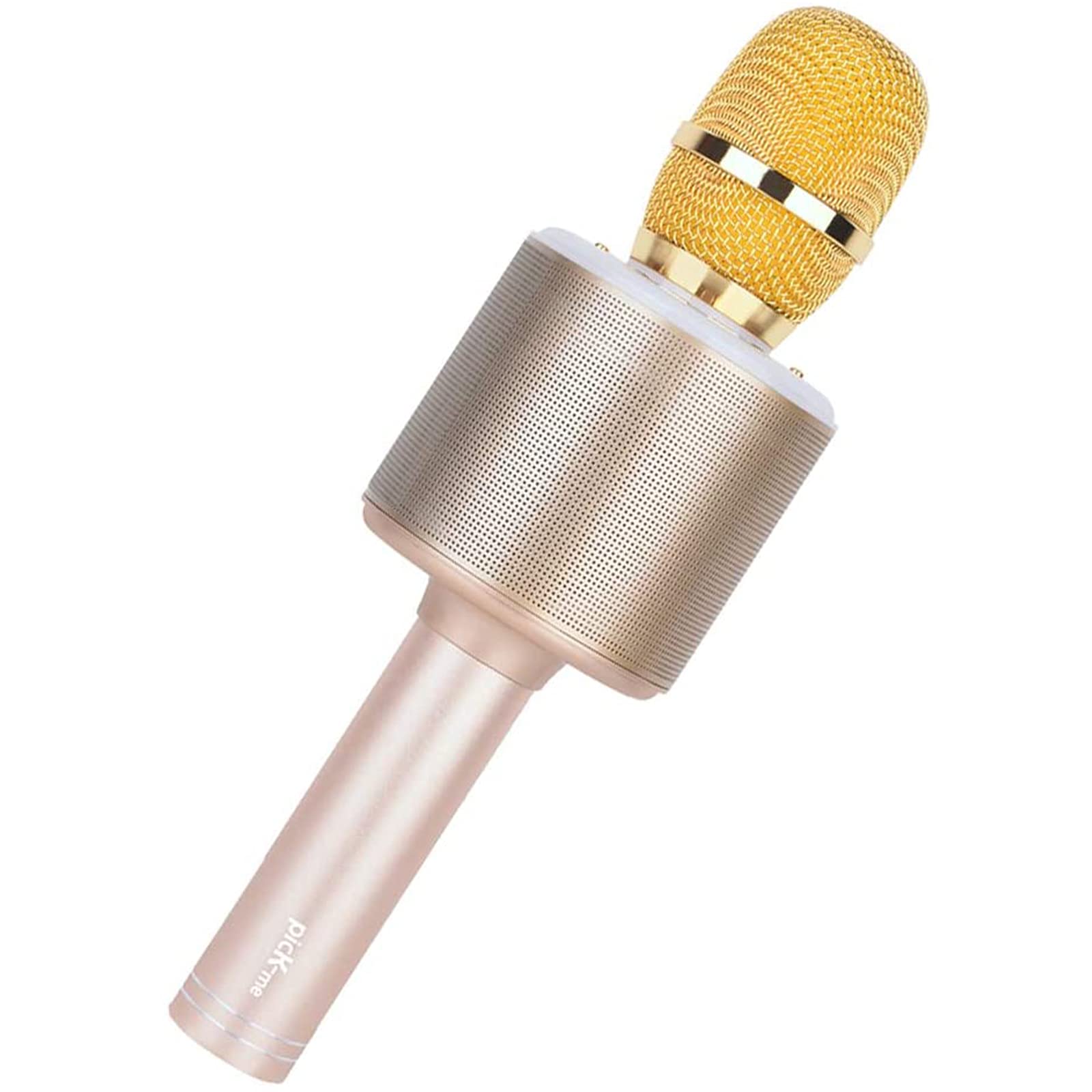 Oluote Wireless Bluetooth Karaoke Microphone, Portable Handheld Karaoke Mic Speaker Machine for KTV Music Home Party, Compatible for Android/iPhone/PC/TV ect (Gold)
