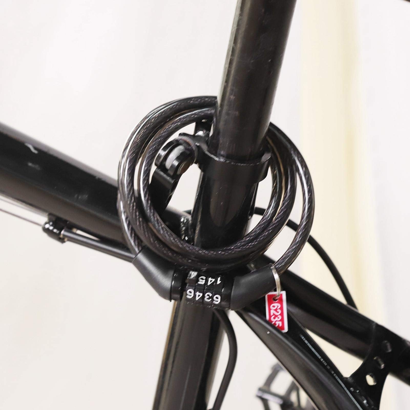 No Key Waterproof Passwords Bike Security Lock, Anti-Theft Bike Coded Cable Lock, Easy to Operate, Mountain Bicycle Children for Bike Home