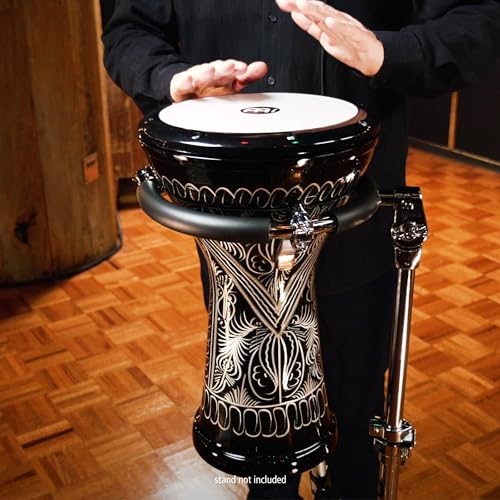 Meinl Percussion Aluminum Bass Doumbek Egyptian Goblet Drum, Hand Engraved — Made in Turkey — Synthetic Head, 2-Year Warranty (HE-3218)
