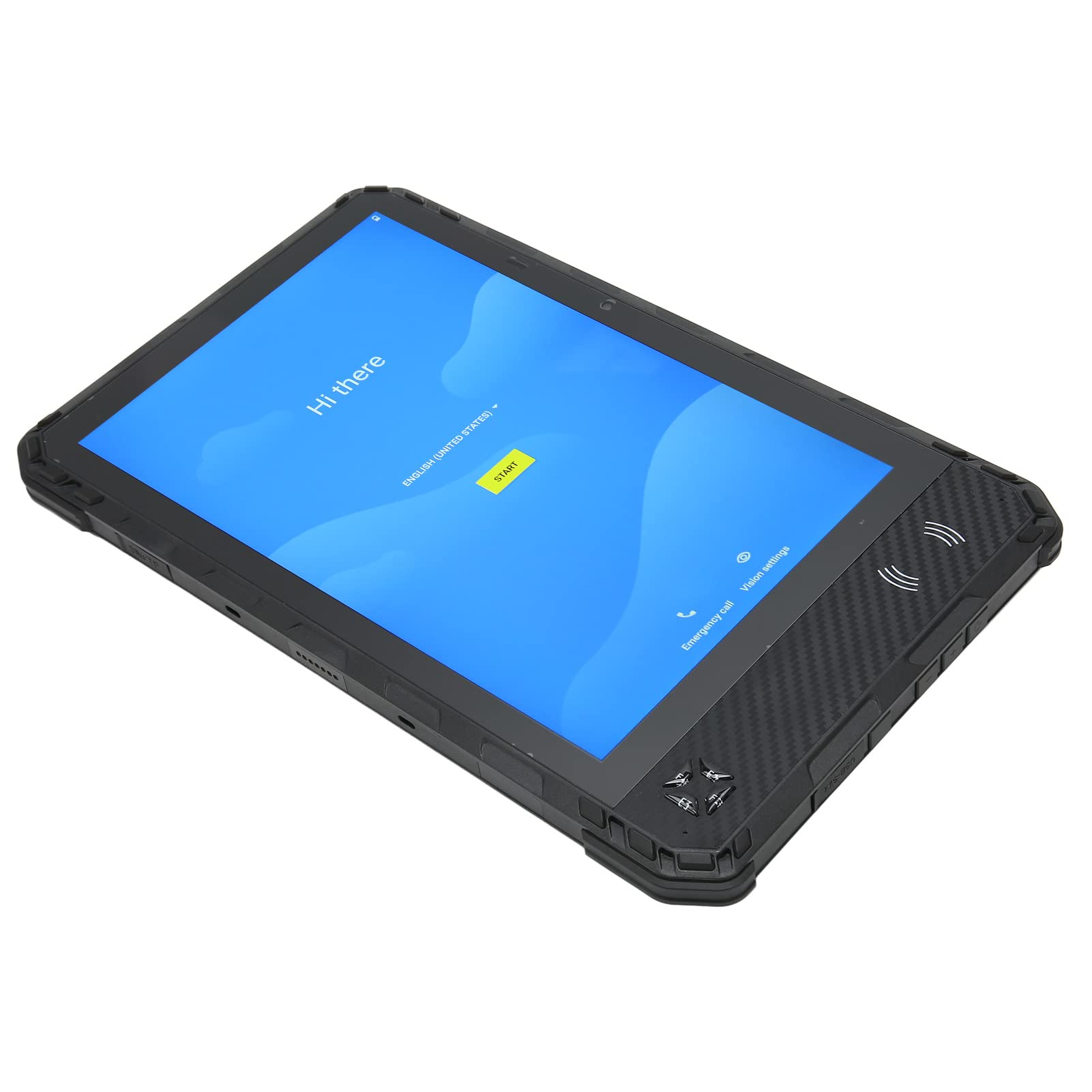 Outdoor Tablet, 100‑240V Rugged Tablet 4GB RAM 64GB ROM IP68 Waterproof Support Up to 256G Memory Card Dual WiFi 10000mAh for Harsh Working Environment (US Plug)