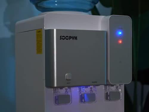 SOOPYK Hot and Cold Water Dispenser with Ice Maker for 5 Gallon Bottle Water Cooler Dispenser Built-in Ice Maker 27 lbs in 24 hrs with Child Safety Lock
