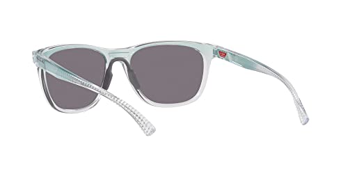 Oakley Women's OO9473 Leadline Square Sunglasses, Blue Ice/Prizm Grey Polarized, 56 mm