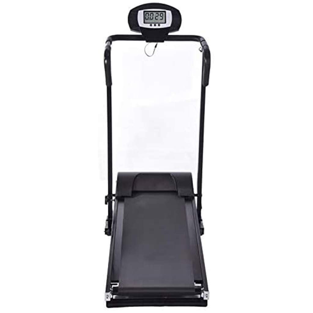 OKBOP Folding Incline Manual Treadmills for Home, Compact Portable Under Desk Mini Running Machine with LED Display, Foldable Small Walking Exercise Fitness Equipment for Small Space (Black)